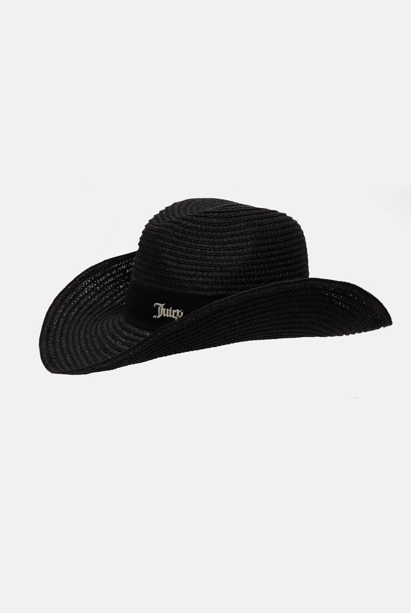 BLACK STRAW COWBOY HAT Juicy Couture UK