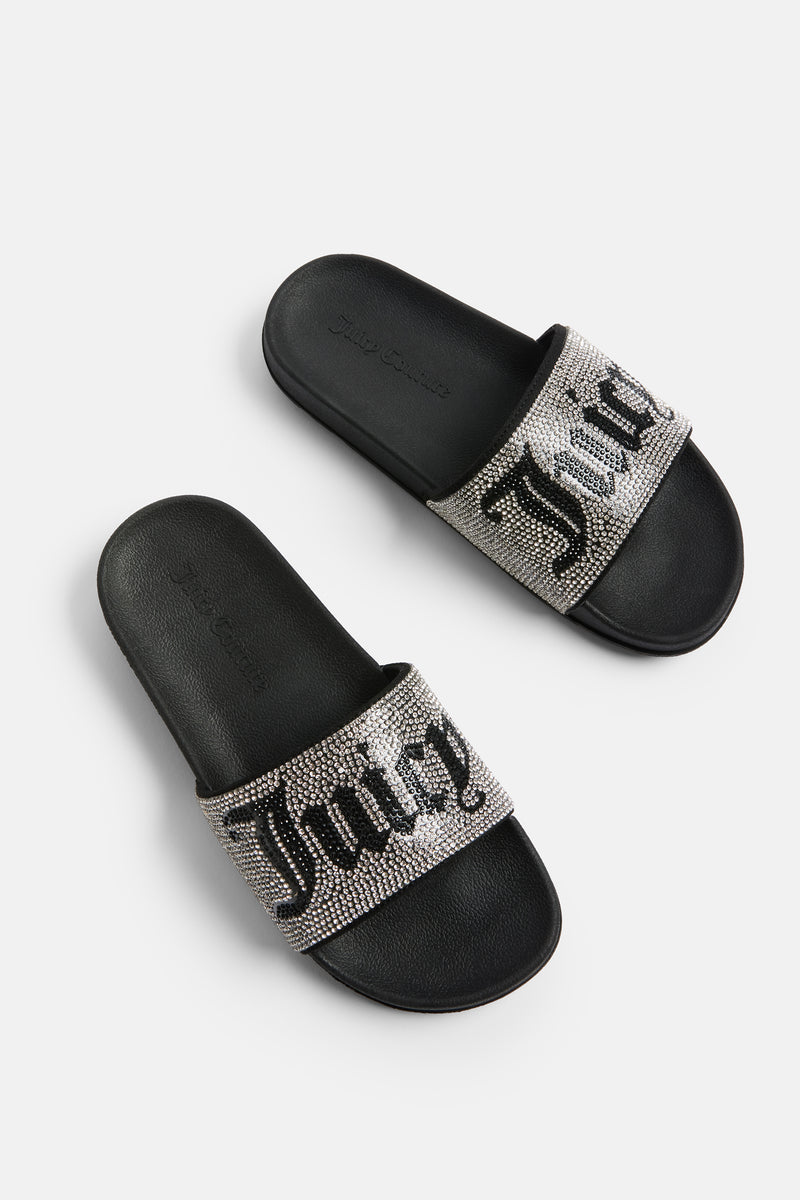 BLACK DIAMANTÉ JUICY SLIDER – Juicy Couture UK